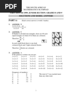 AMC Middle Primary Years 3 and 4 - Solutions | PDF | Mathematics