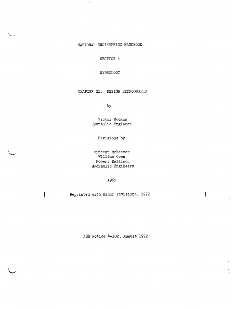 Design Hydrographs for Spillways | PDF | Hydrology | Liquids