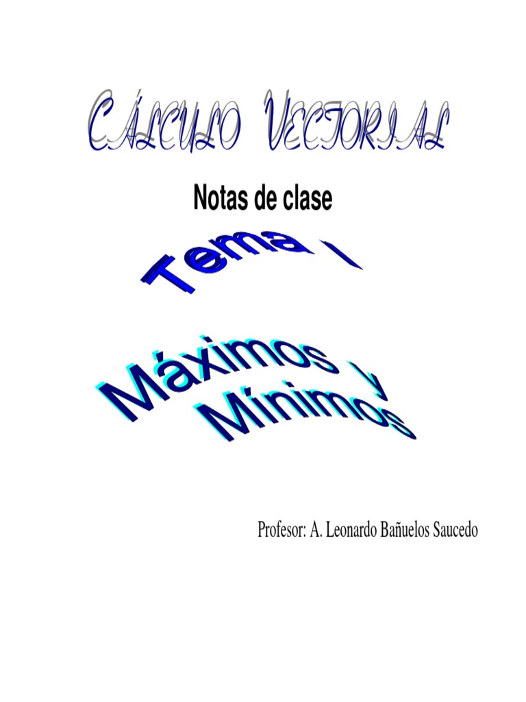 Maximos y Minimos Calculo Vectorial | PDF | Degradado | Derivado