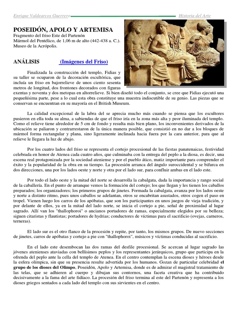 Friso Partenon | PDF | Escultura | Artes (general)
