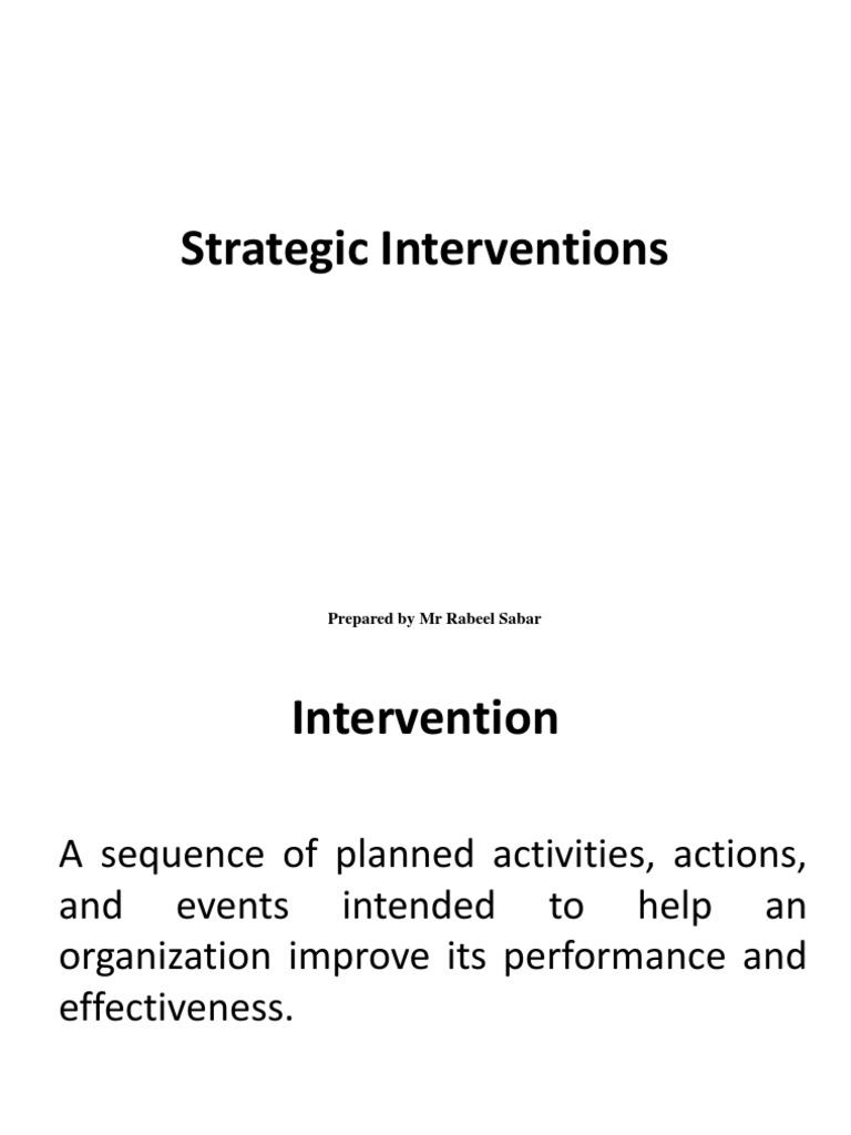 Strategic Interventions | PDF | Innovation | Human Resource Management
