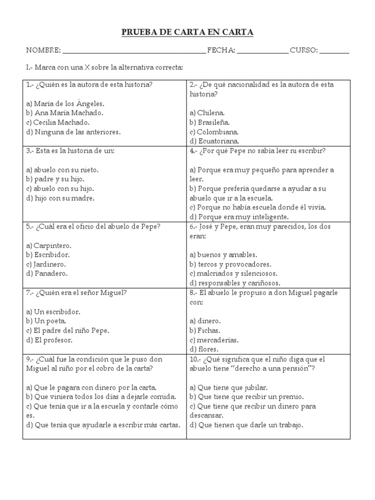 Prueba de Carta en Carta