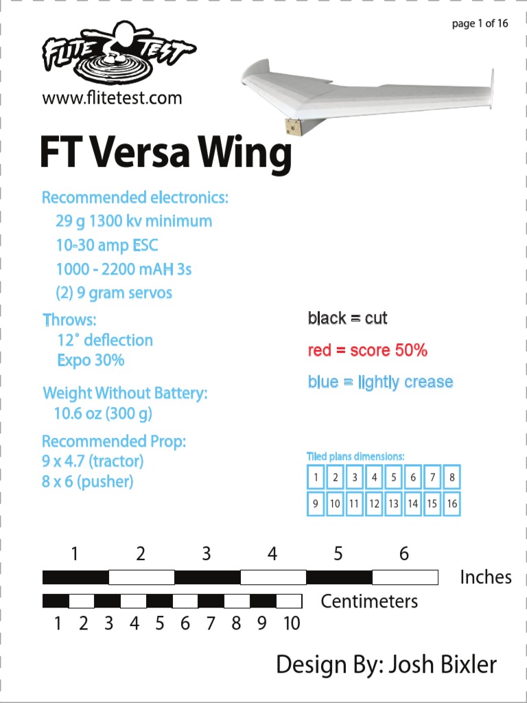FT Versa Wing Specs & Build Guide | PDF