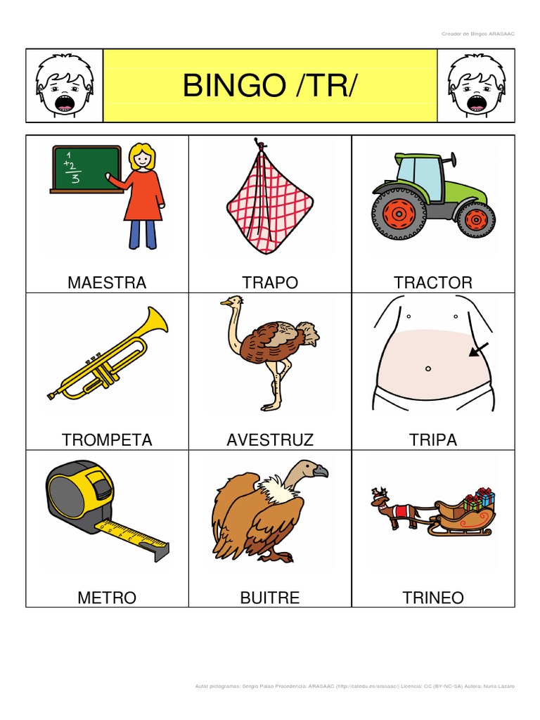 Bingo Sinfones TR 3x3 3 Cartones | PDF | Juegos y lotería | Estilo de ...