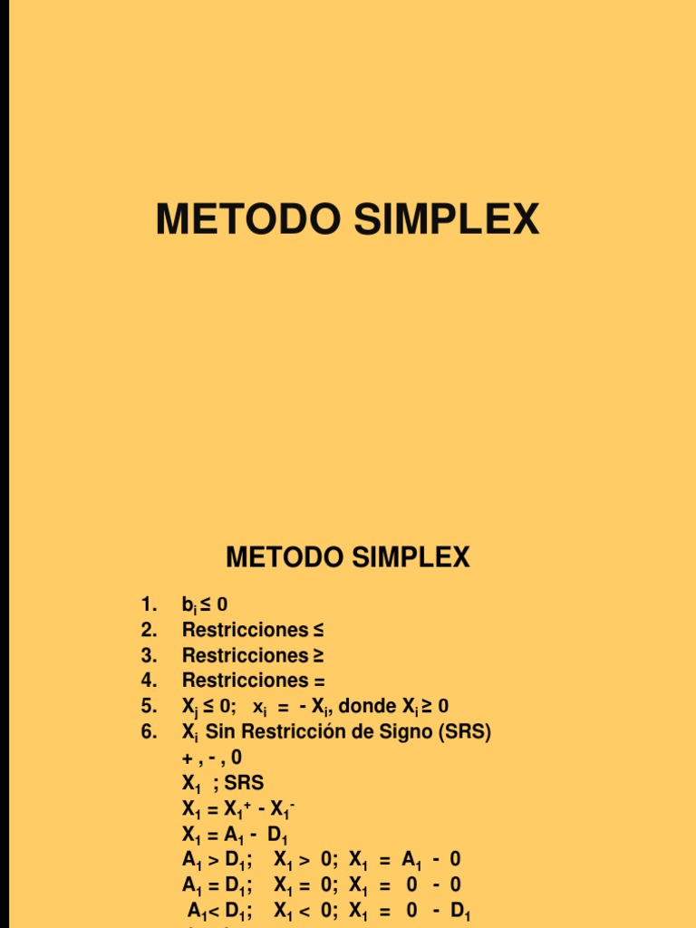 Metodo Simplex.ppt | Gestión de proceso | Ciencia de sistemas