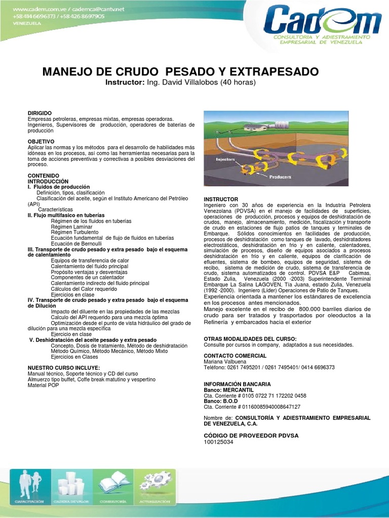 Manejo de Crudo Extrapesado | PDF | Petróleo | Science