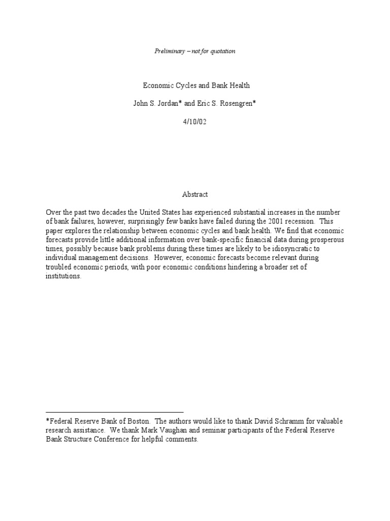 Jordan Rosen | PDF | Recession | Forecasting