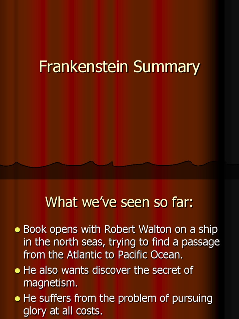 Frankenstein Summary | PDF | Frankenstein