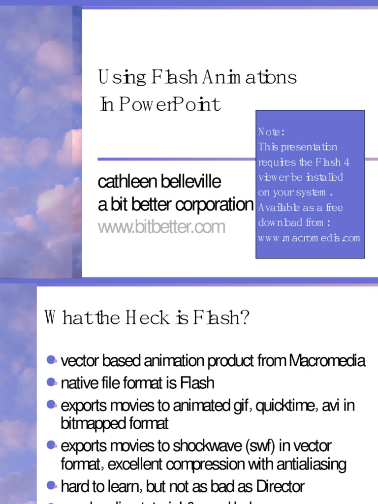Using Flash Animations in PowerPoint | PDF | Technology & Engineering