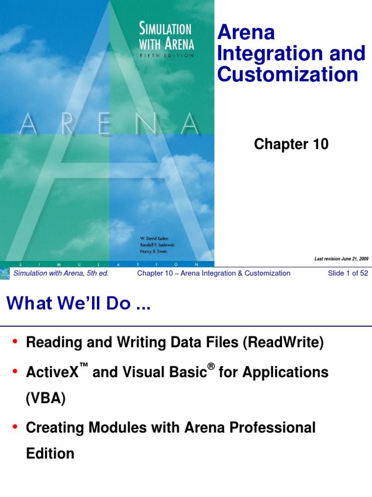 Chap 10 - Arena Integration and Customization | PDF | Visual Basic For ...
