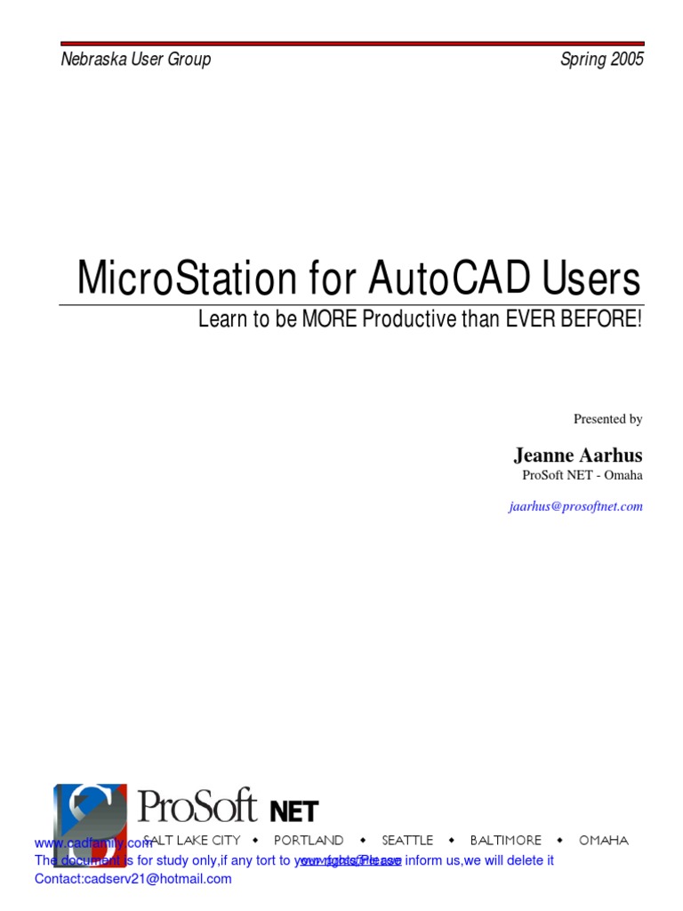 MicroStation For AutoCAD Users | PDF | Auto Cad | Computer File