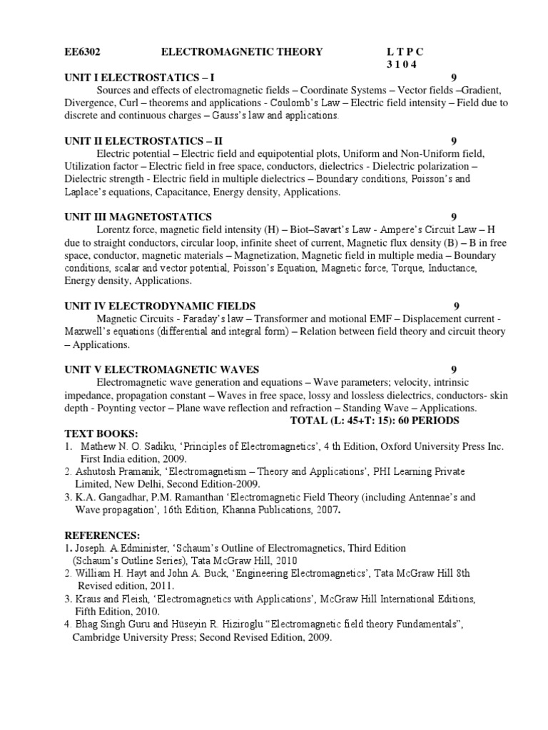 EMFT | PDF | Magnetic Field | Electromagnetism