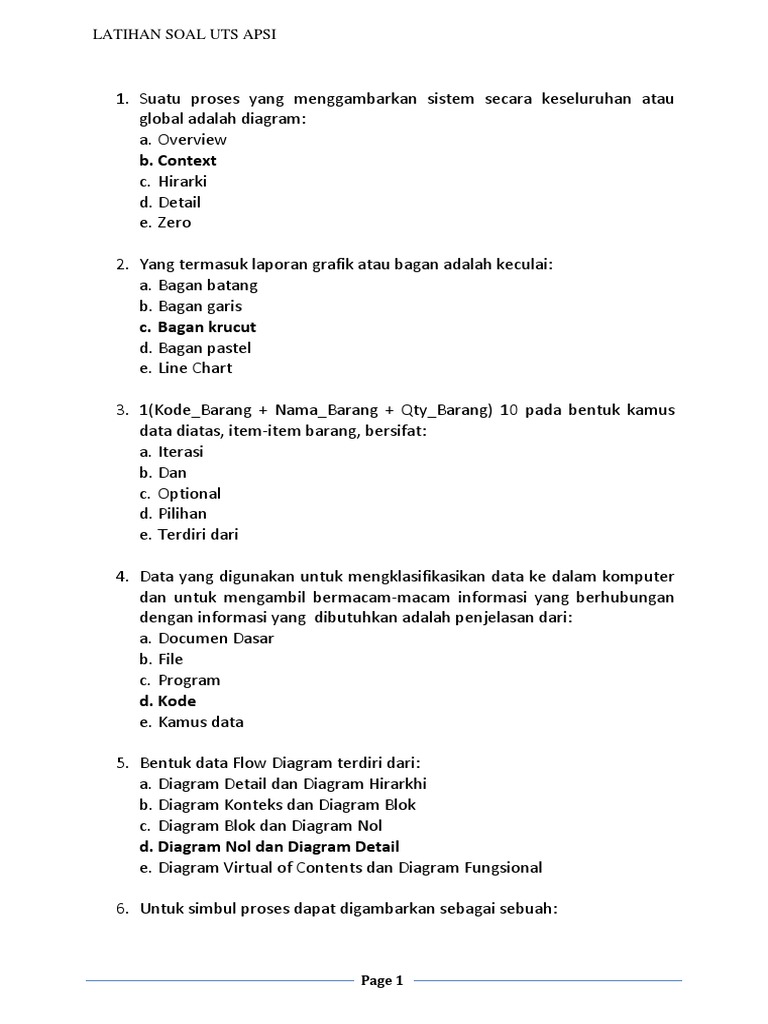 Smt3soal Latihan Apsi 3 - 2 | PDF