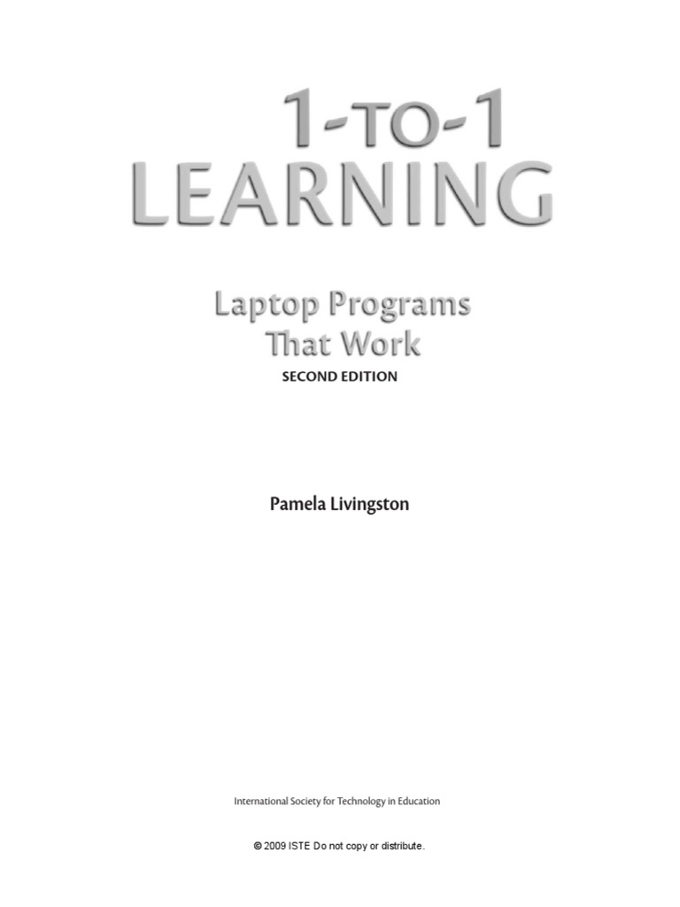 1 To 1 Learning: Laptop Programs That Work | PDF | Educational ...