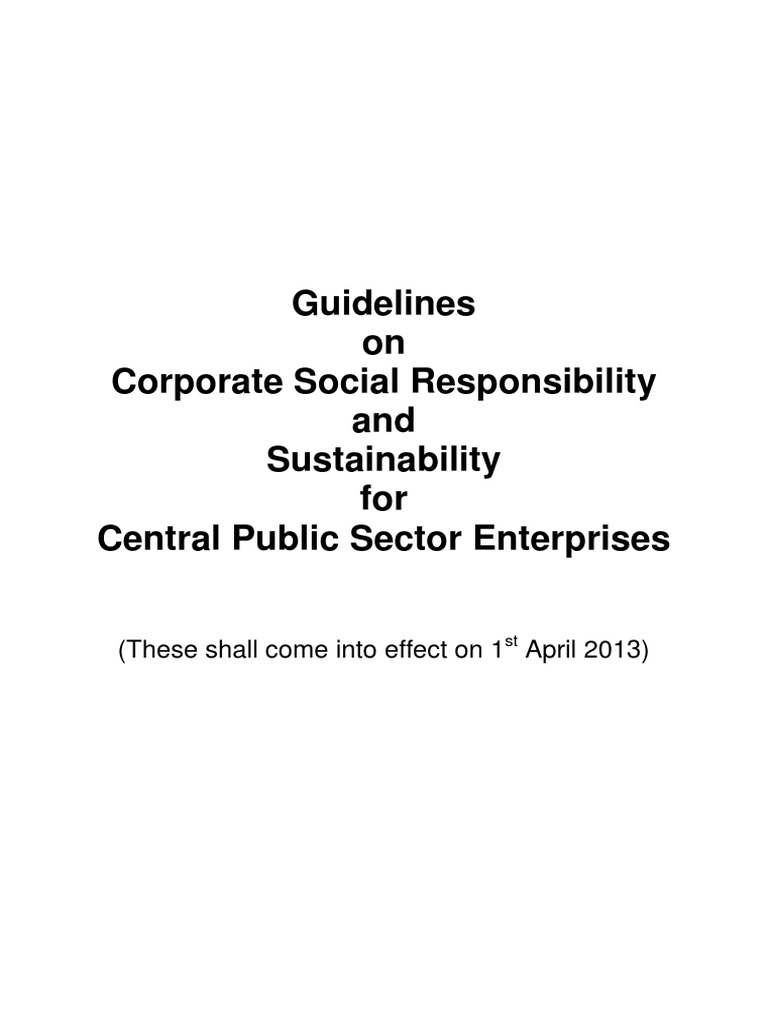 Revised CSR Guidelines | PDF