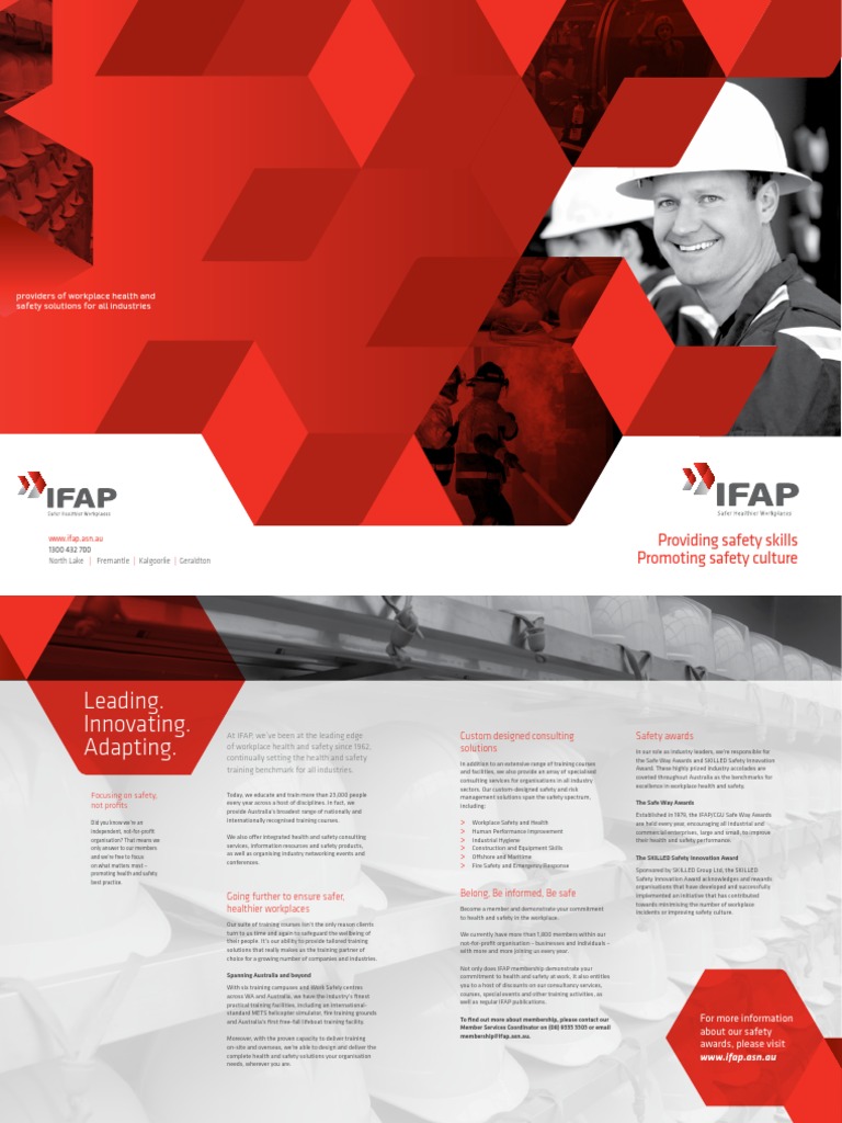 IFAP About Us Brochure | PDF | Occupational Safety And Health | Safety