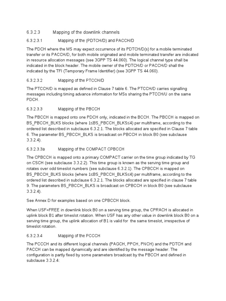 Downlink Channel Mapping in 3GPP | PDF | Telecommunications | Computing