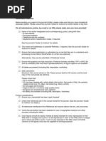 Final Submission Checklist | PDF | Publishing | Written Communication