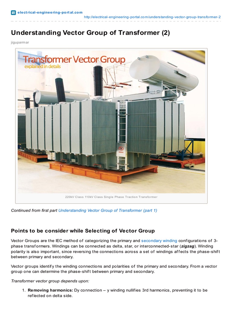 Understanding Vector Group of Transformer 2 | PDF