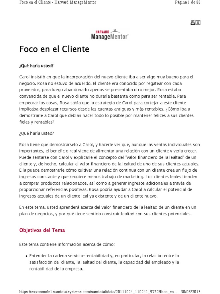 Foco en El Cliente | PDF | Marketing | La satisfacción del cliente