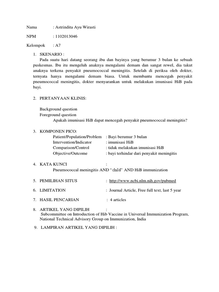 Contoh Tugas PICO | PDF