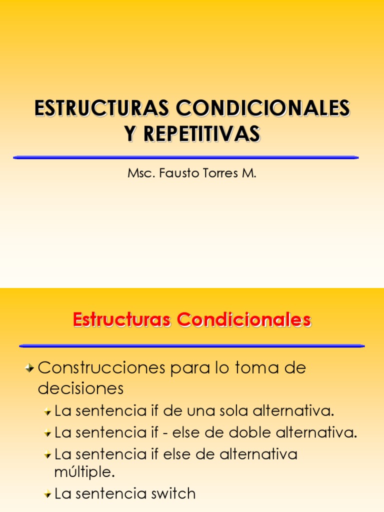 Estructuras Condicionales y Repetitivas en Java | PDF | Estructura de datos de matriz ...