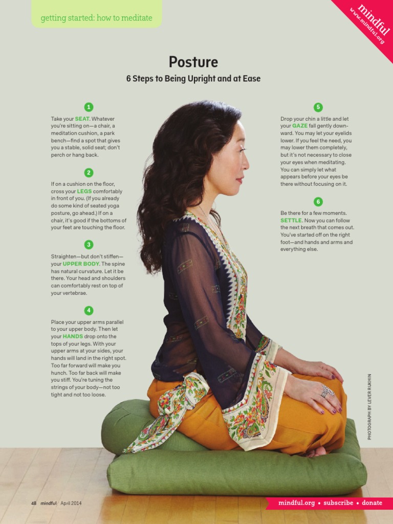 6 Steps to Proper Meditation Posture | PDF