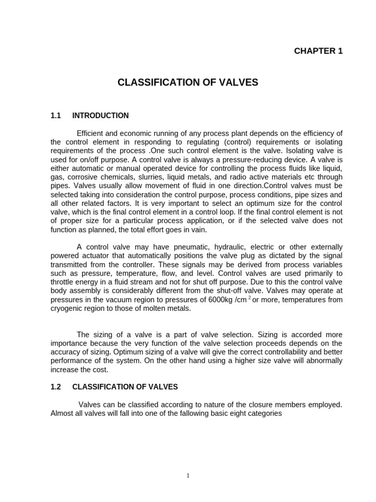 Control Valves Sizing & Selection | PDF | Valve | Pressure