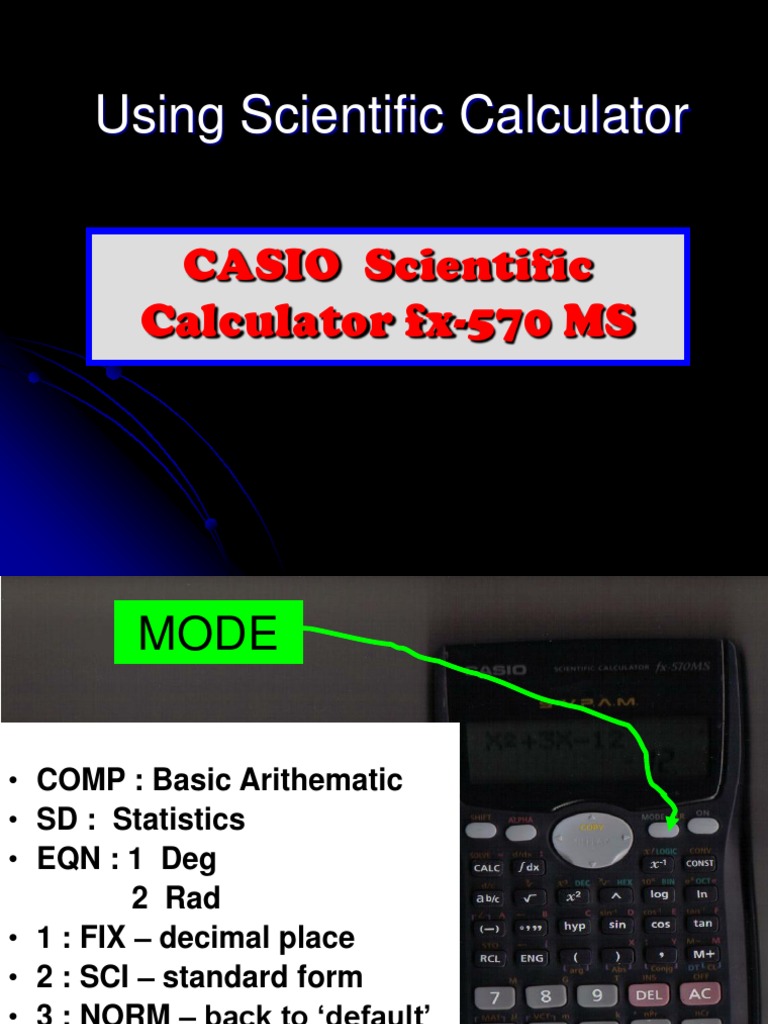 Using Scientific Calculator | PDF | Equations | Elementary Mathematics