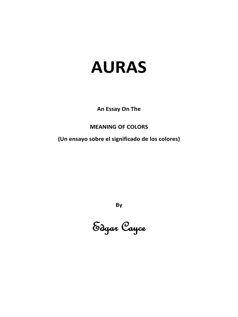 AURAS Edgar Cayce | PDF | Color | Rojo
