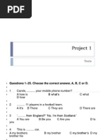 Project 1 Fourth Edition Tests For Unit 1 | PDF