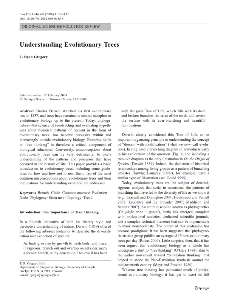 Understanding Evolutionary Trees | PDF