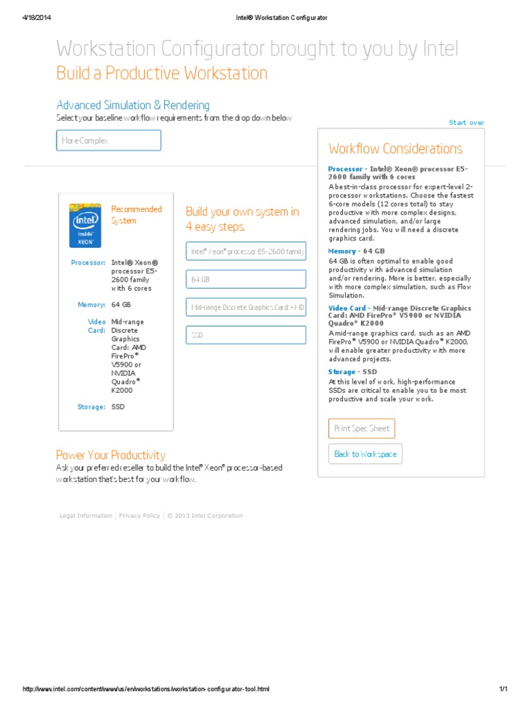 Intel® Workstation Configurator | PDF