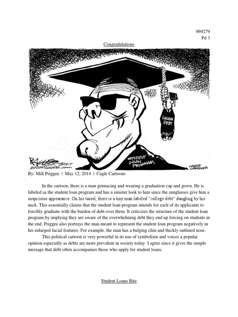 Political Cartoon Analysis | PDF | Student Loan | Debt