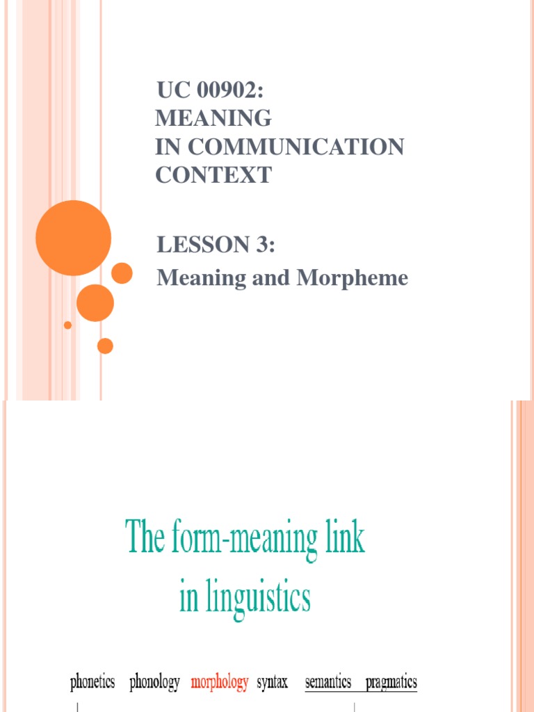 Understanding Morphemes and Their Functions | PDF | Word | Language ...