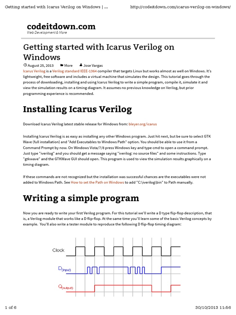 Getting Started With Icarus Verilog | Digital & Social Media | Digital Technology