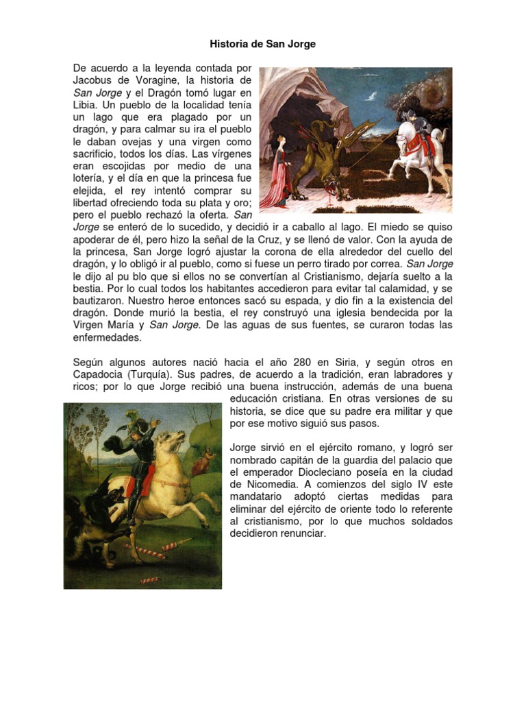 Historia de San Jorge | PDF | Religión y creencia