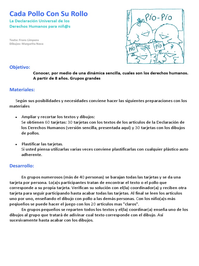 Cada Pollo Con Su Rollo | PDF