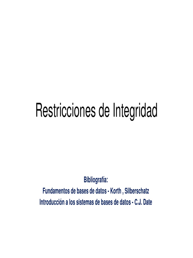 Integridad PDF | PDF | Base de datos relacional | Áreas de informática