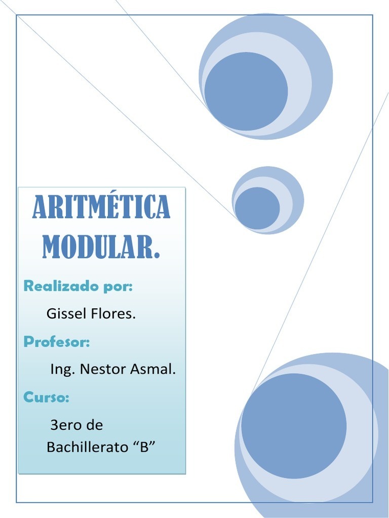 Aritmetica Modular | PDF | Codificaciones | Álgebra