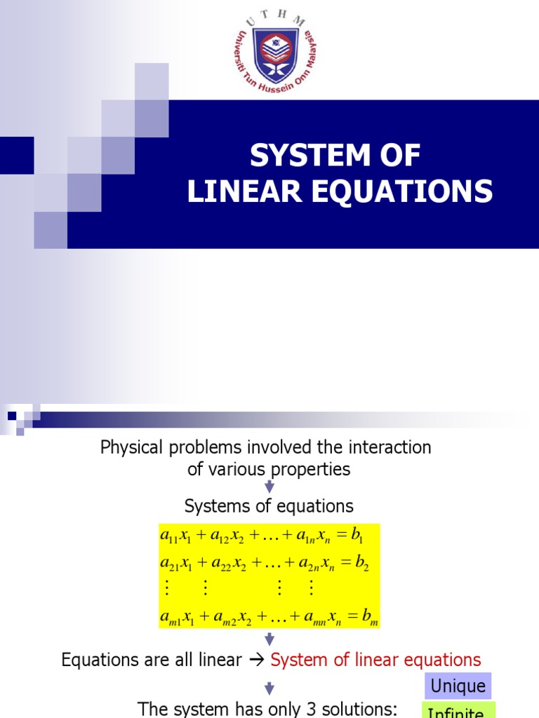 Solving Linear Equations Systems | PDF | Mathematical Analysis | Algebra