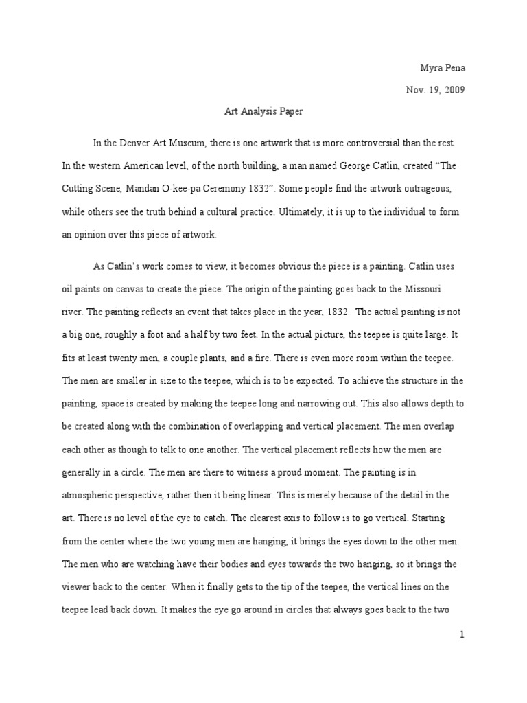 Art Analysis Paper | PDF | Paintings | Color