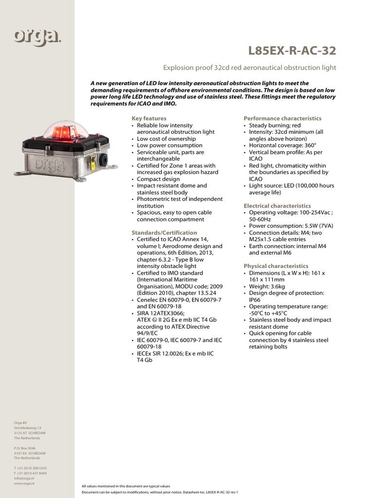 Orga Datasheet L85EX R AC 32 | PDF | Electromagnetism | Electricity