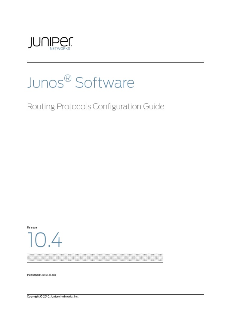 Juniper Config Guide Routing | PDF | License | Routing