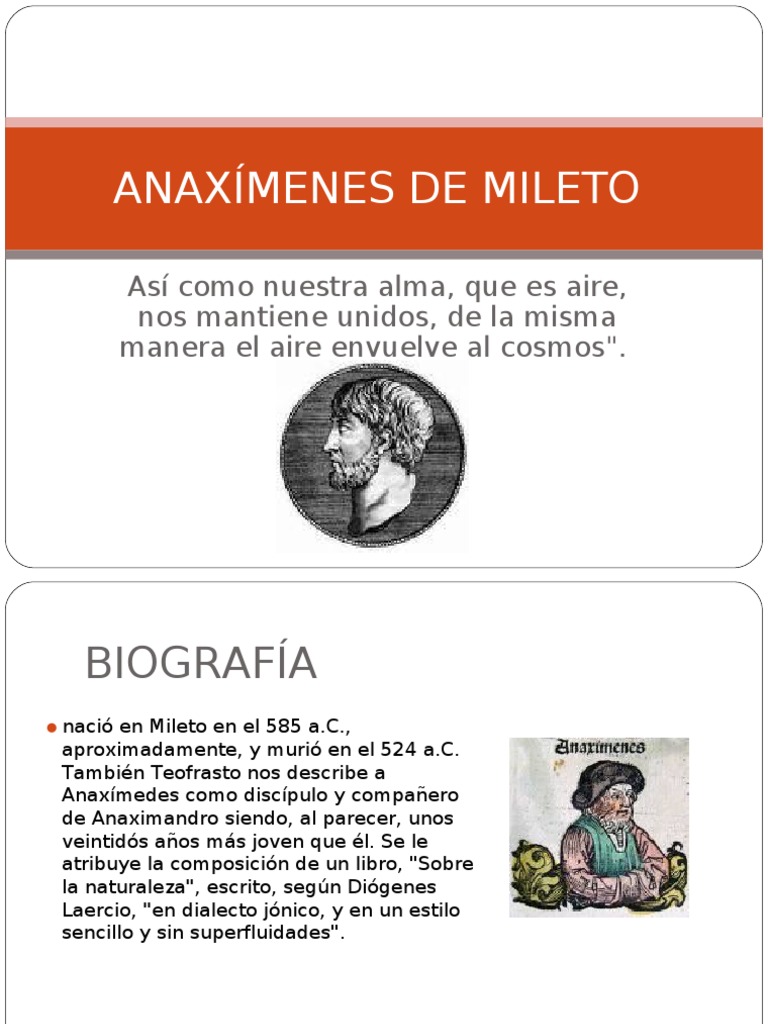 ANAXÍMENES DE MILETO | Metafísica | Naturaleza