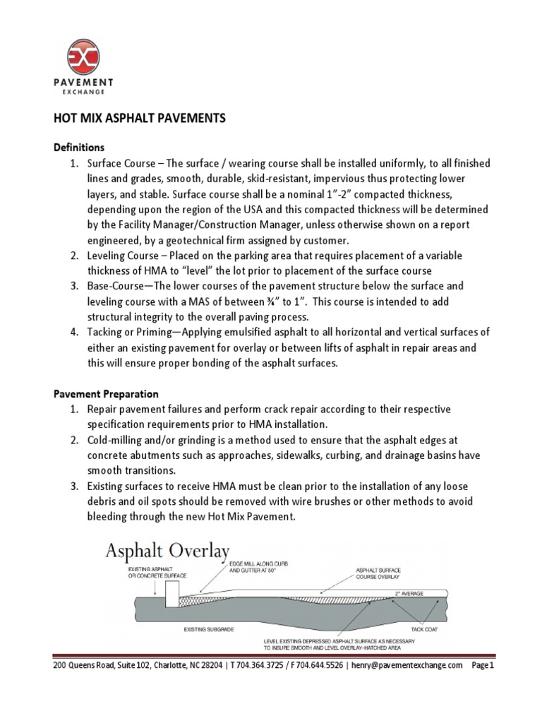 Procedures and Specifications for Asphalt Pavement Installation, Repair ...