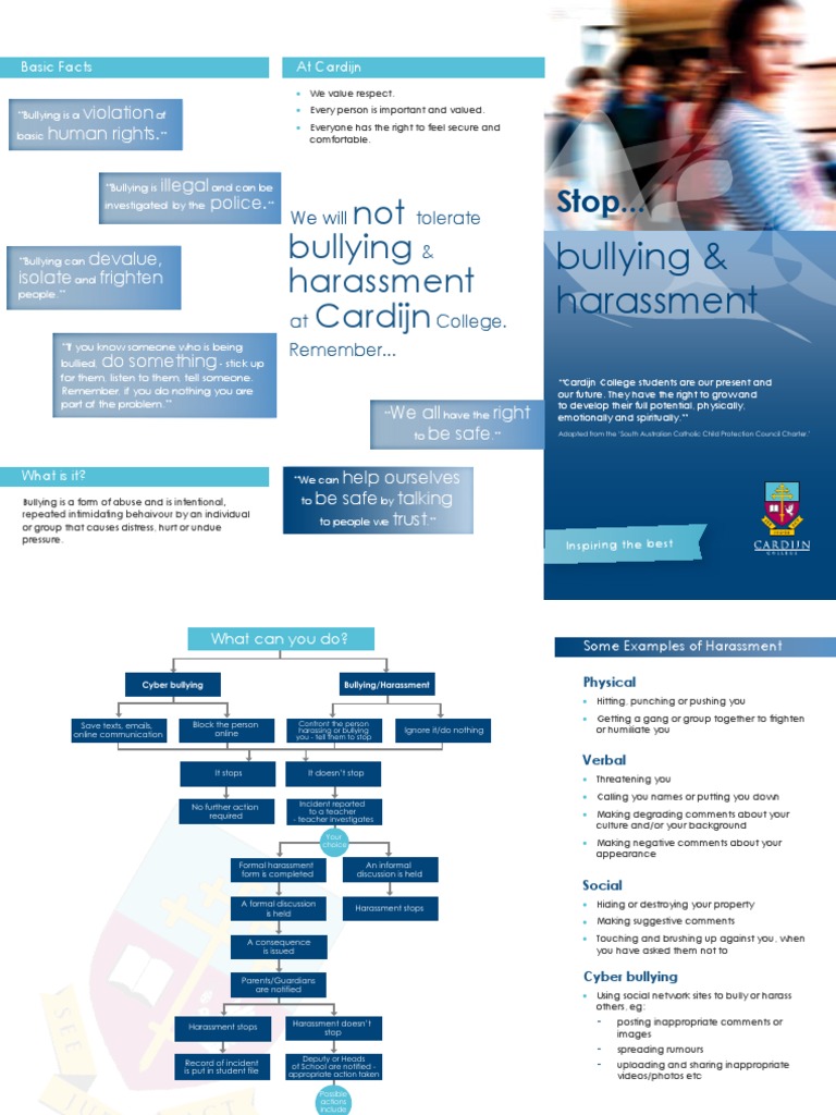Stop Bullying and Harassment at Cardijn College | PDF | Bullying ...