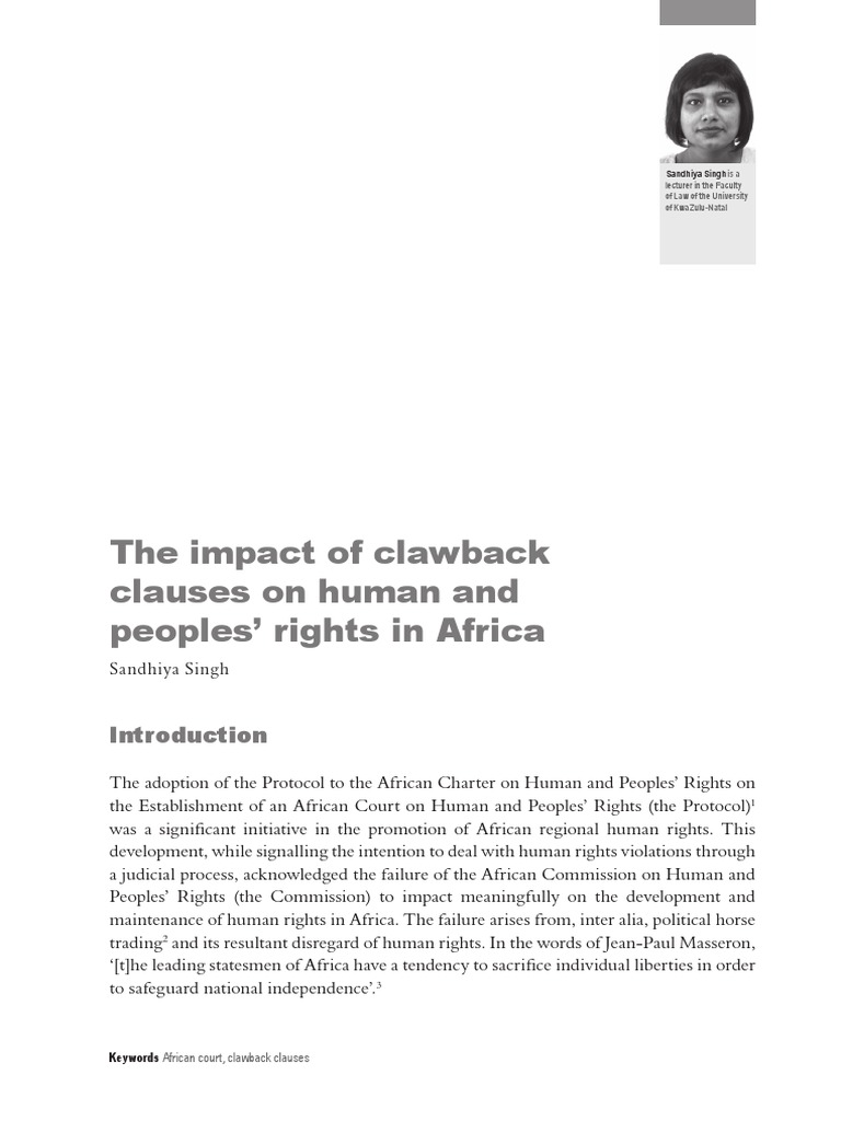 Clawback Clauses | Human Rights | European Convention On Human Rights