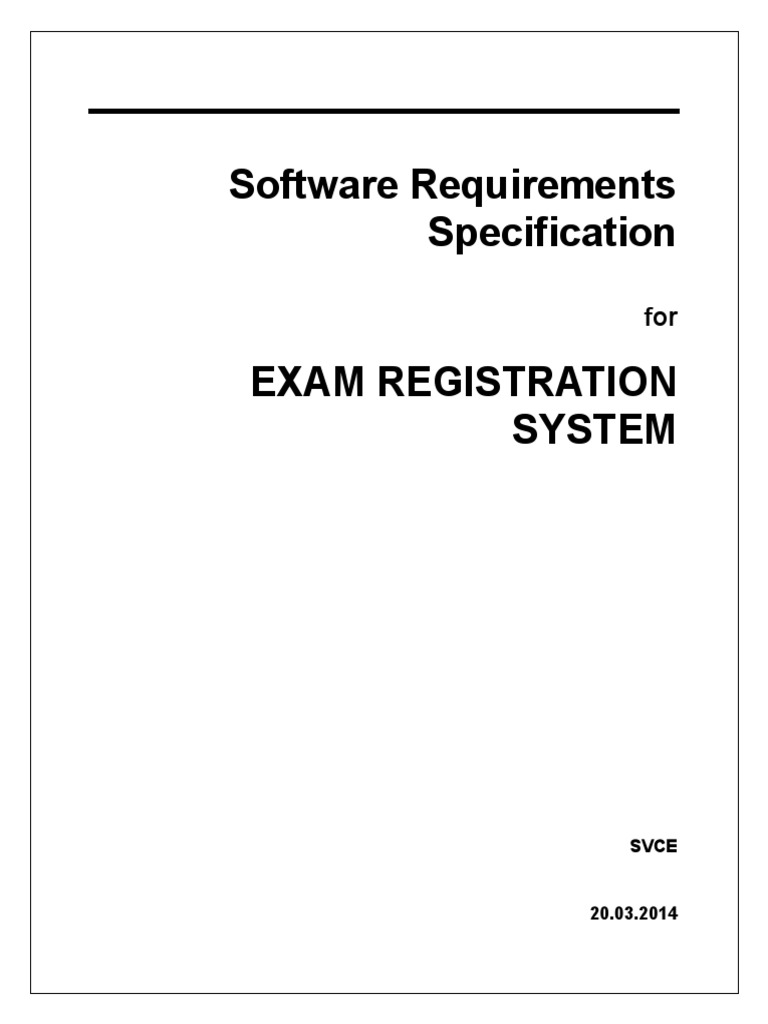 SRS On Online Exam Registration System | PDF | Web Browser | World Wide Web