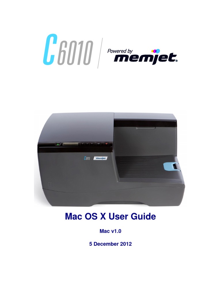 Memjet C6010 OSX - UserGuide | PDF | Printer (Computing) | Icon (Computing)
